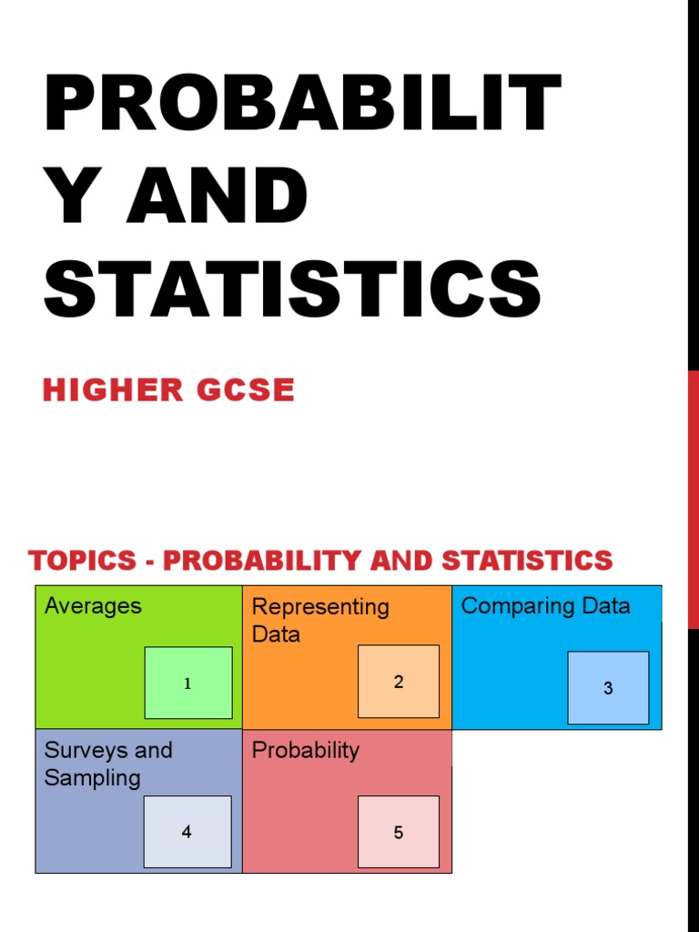 Probability and Statistics For Higher | PDF | Science & Mathematics
