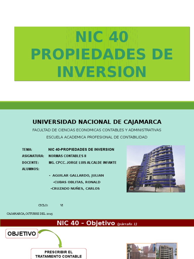 Nic 40 Diapositivas | PDF | Arrendamiento | normas internacionales de ...