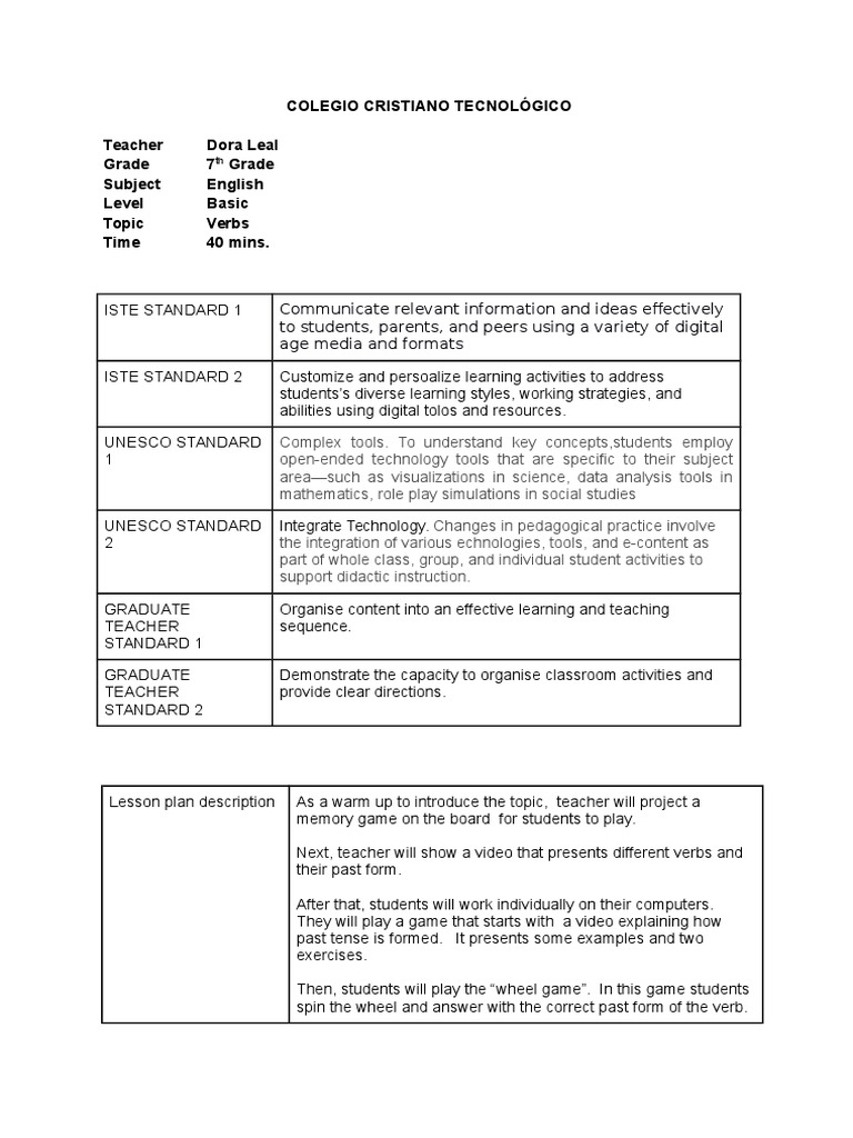 Evidence - Lesson Plan English | PDF | Lesson Plan | Teachers