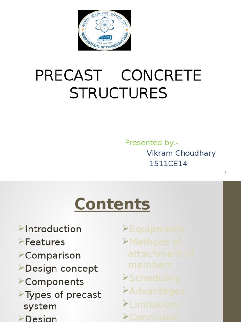 Overview of Precast Concrete Structures | PDF | Precast Concrete | Column