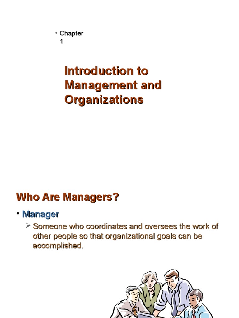 1.introduction To Management and Organisation | PDF | Thought | Goal