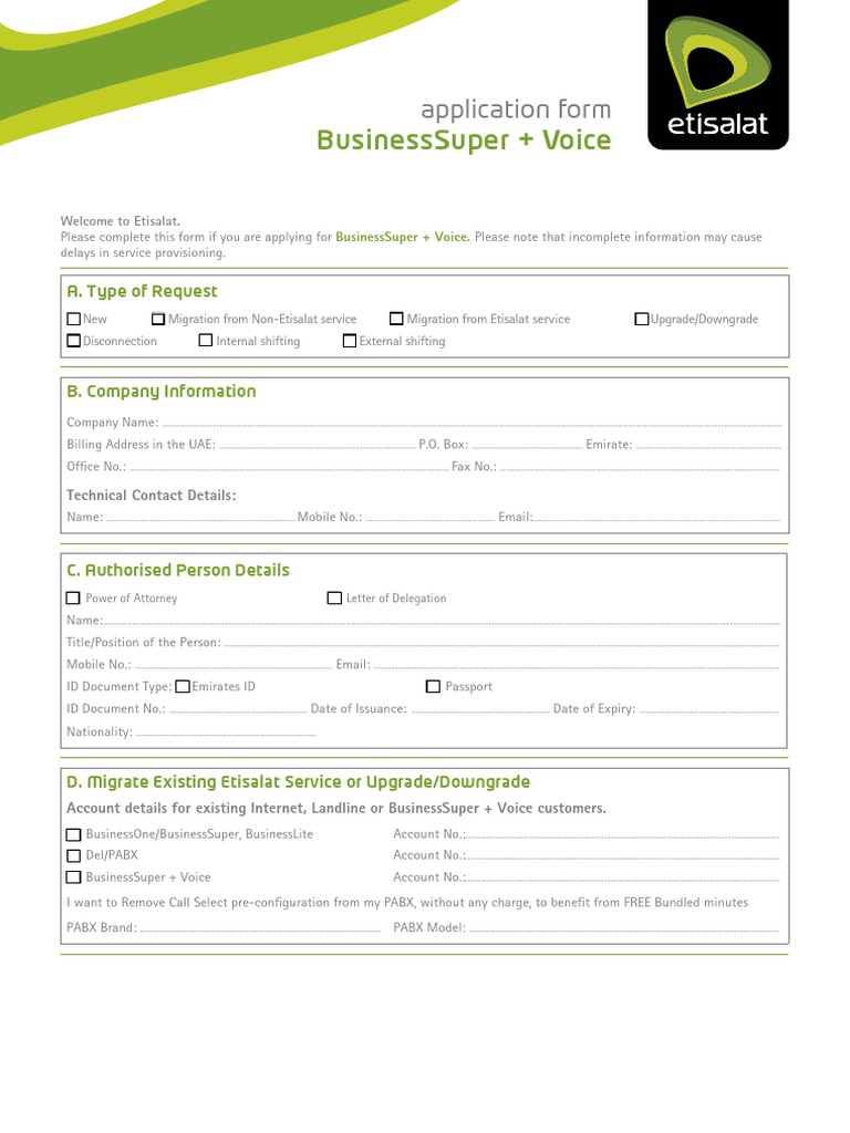 Business Super+Voice Application Form | PDF | Subscription Business ...