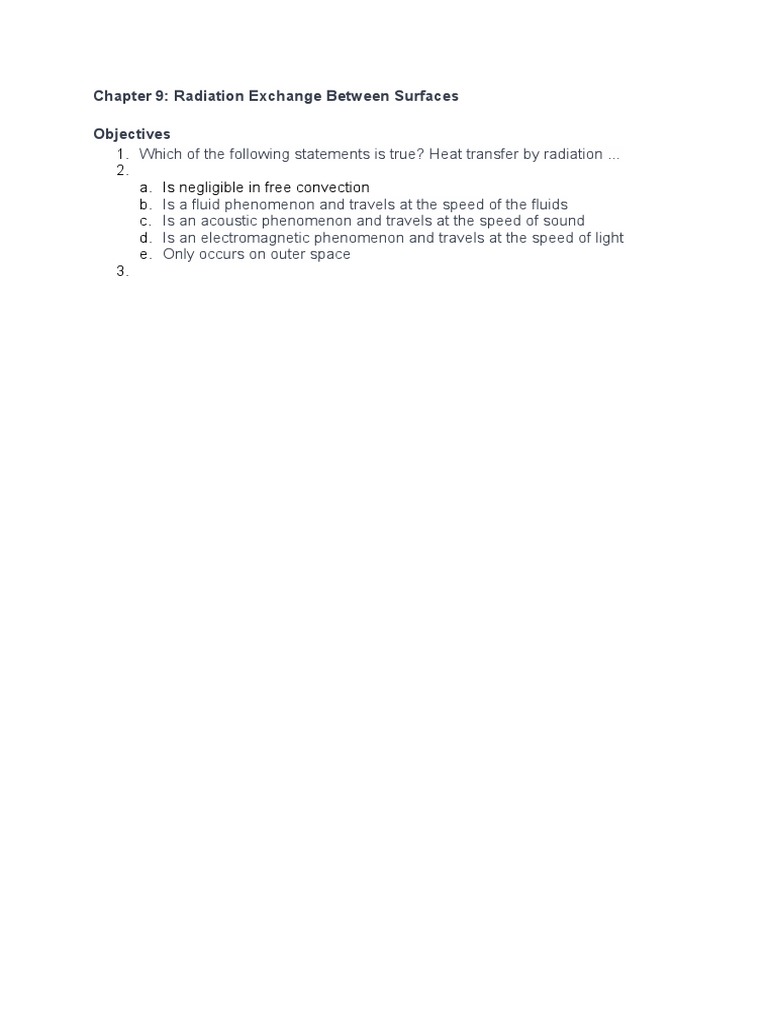 CHAPTER 9 Radiation Exchange Between Surfaces | PDF | Heat Transfer ...