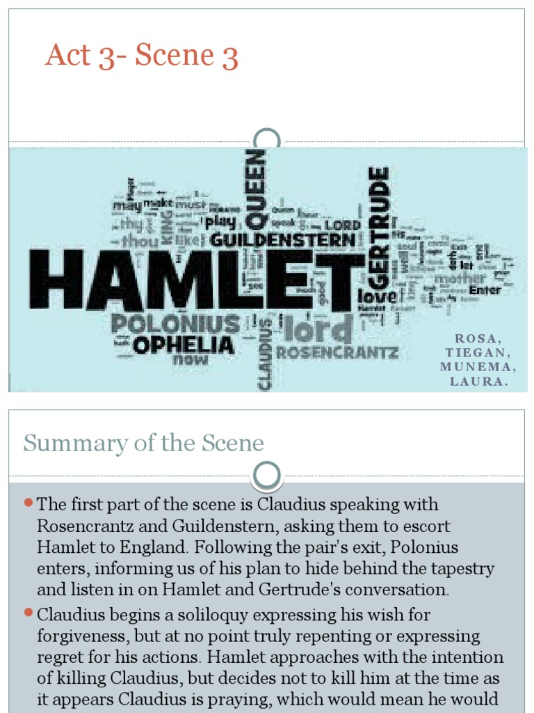 Hamlet - Act 3 Scene 3 | Hamlet | Fiction & Literature