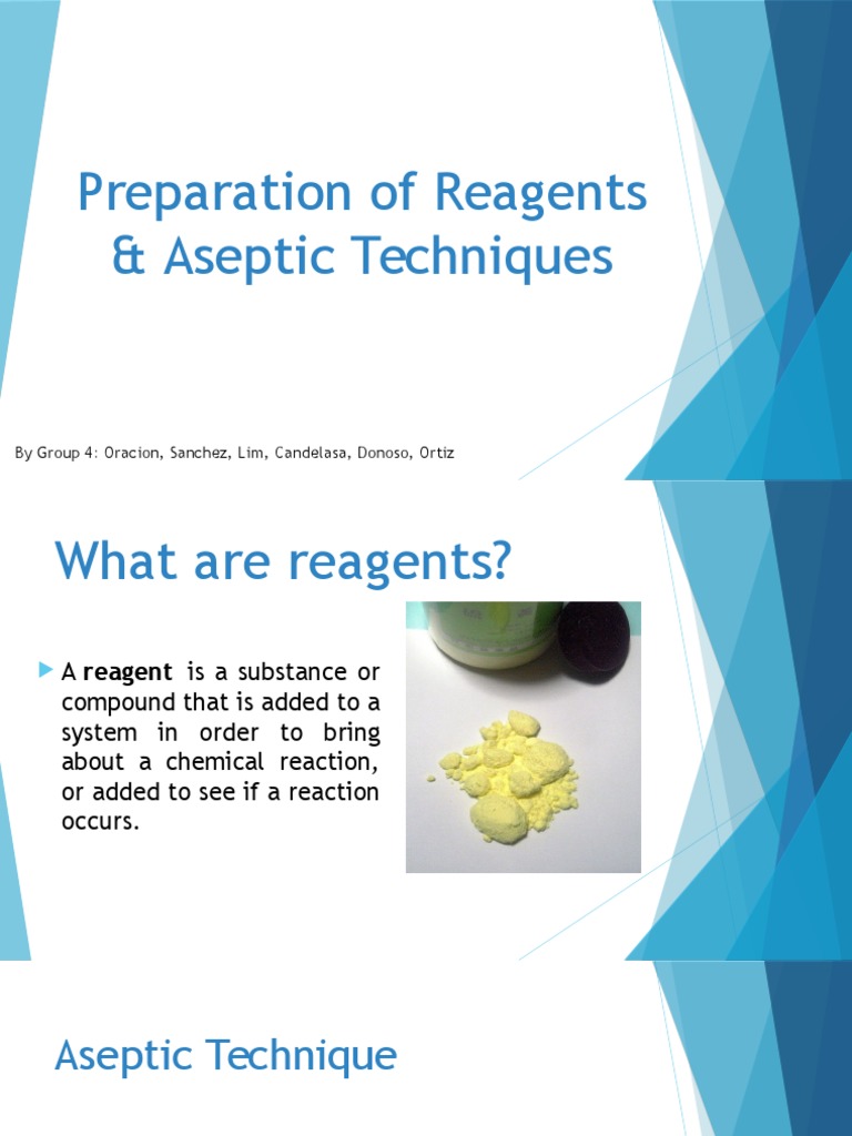 Preparation of Reagents & Aseptic Techniques | PDF | Sterilization ...