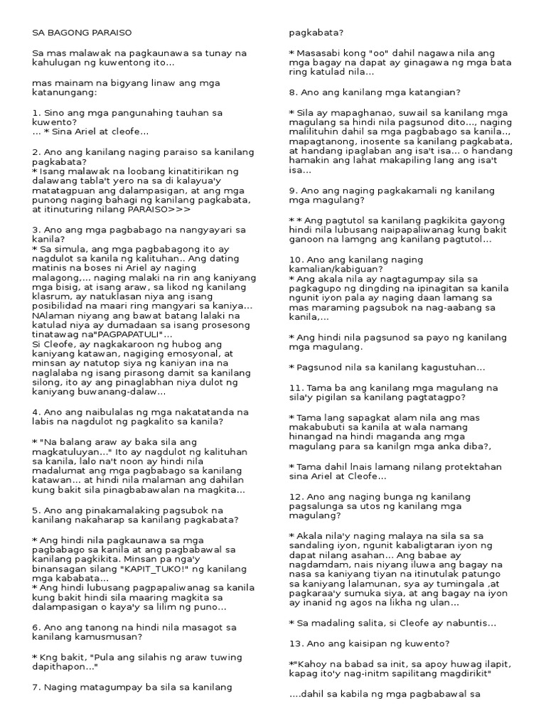 Sa Bagong Paraiso | PDF