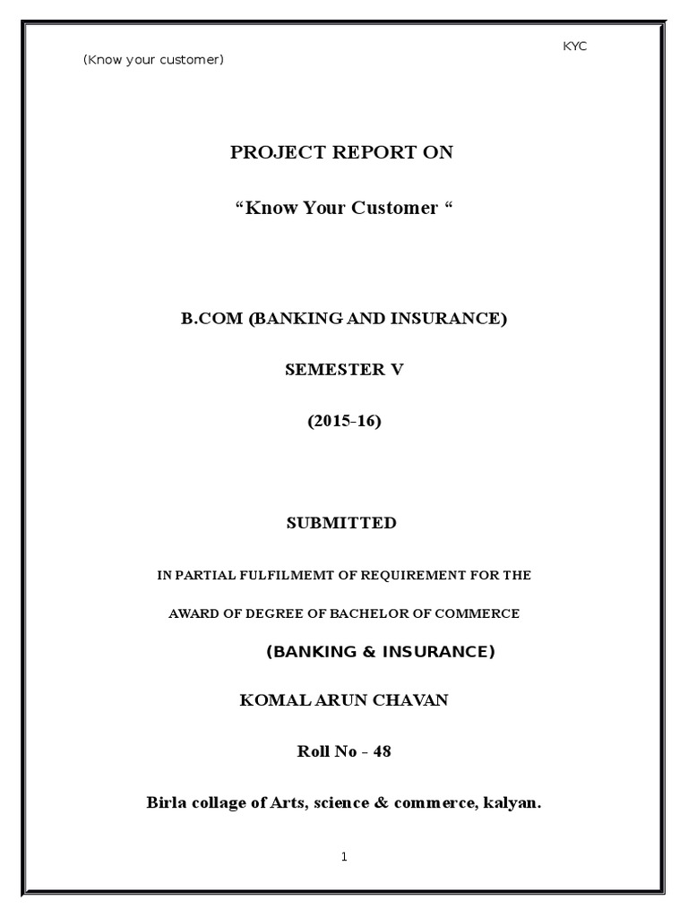 Know Your Customer | PDF | Money Laundering | Identity Document