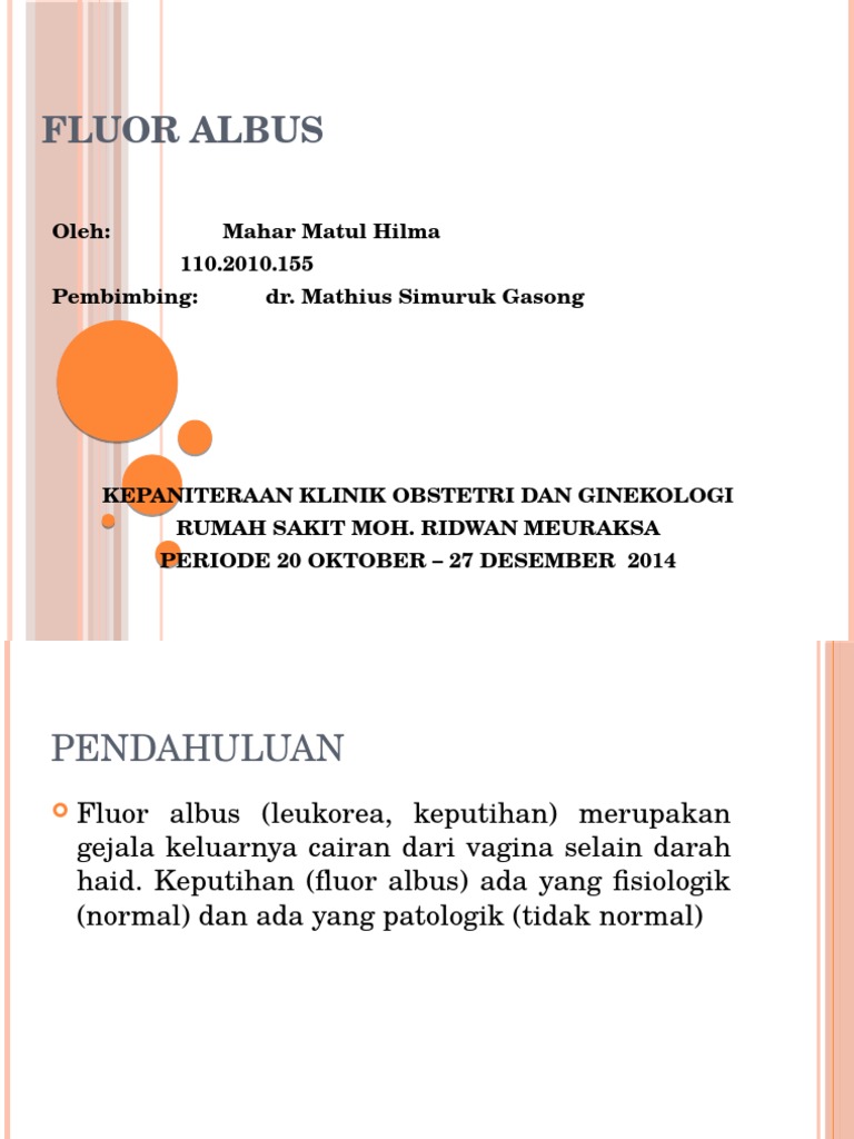 Gejala dan Penanganan Fluor Albus | PDF