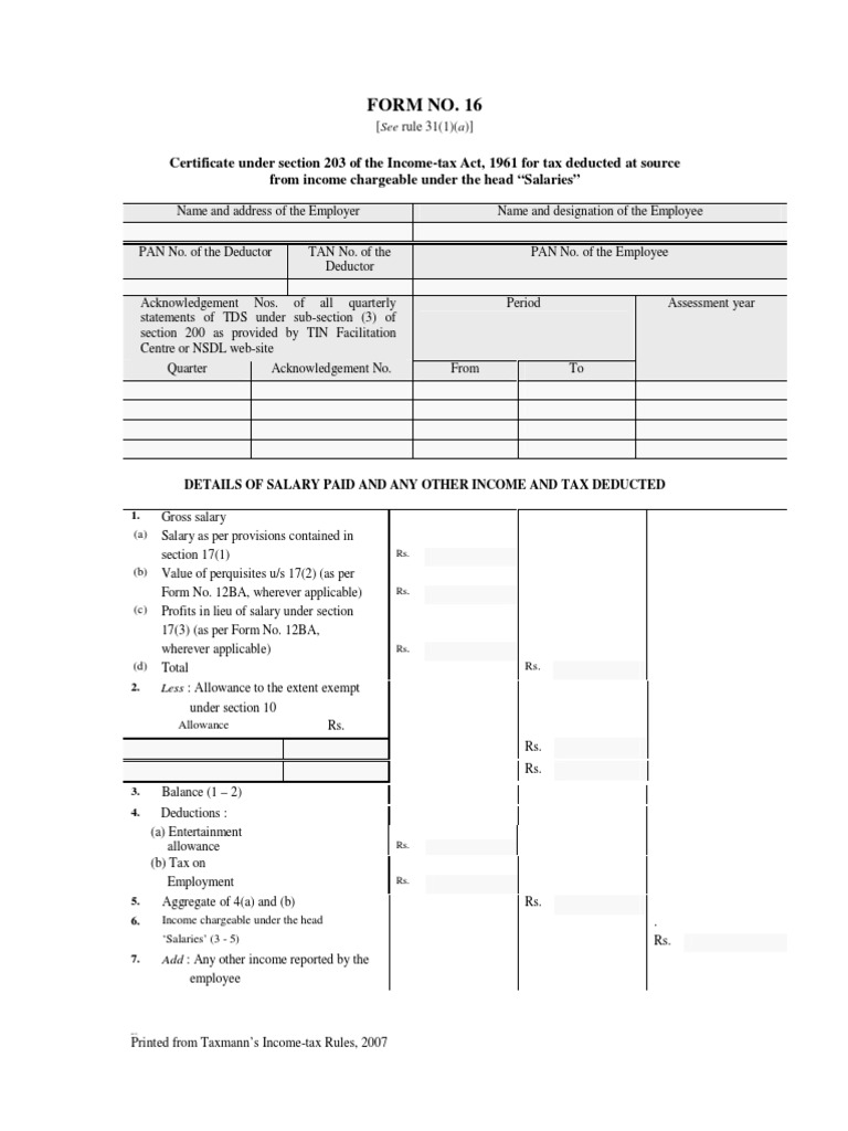 Form 16 | PDF | Government Finances | Economies