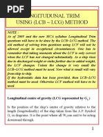 LCG and LCB in Ship Trim Calculations | PDF | Naval Architecture ...