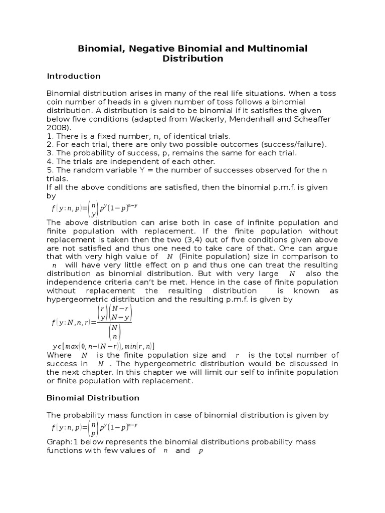 Binomial Distribution | PDF | Probability Distribution | Random Variable