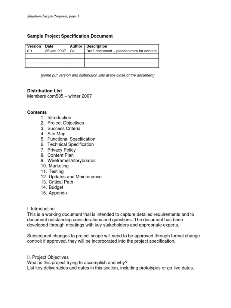 STP Sample Project Spec | Internet Privacy | Specification (Technical ...