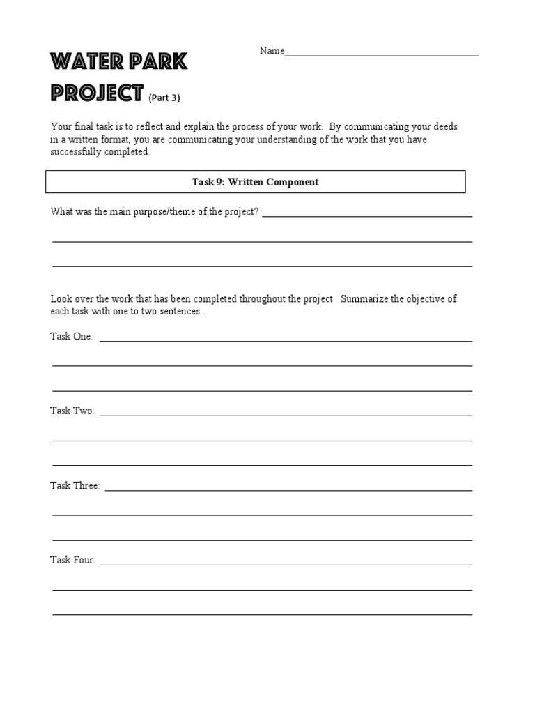 Water Park Project Part 3 | PDF