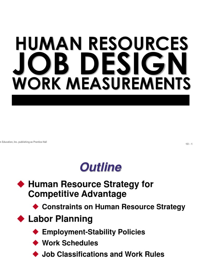 Human Resources, Job Design and Work Measurements | PDF | Sample Size ...