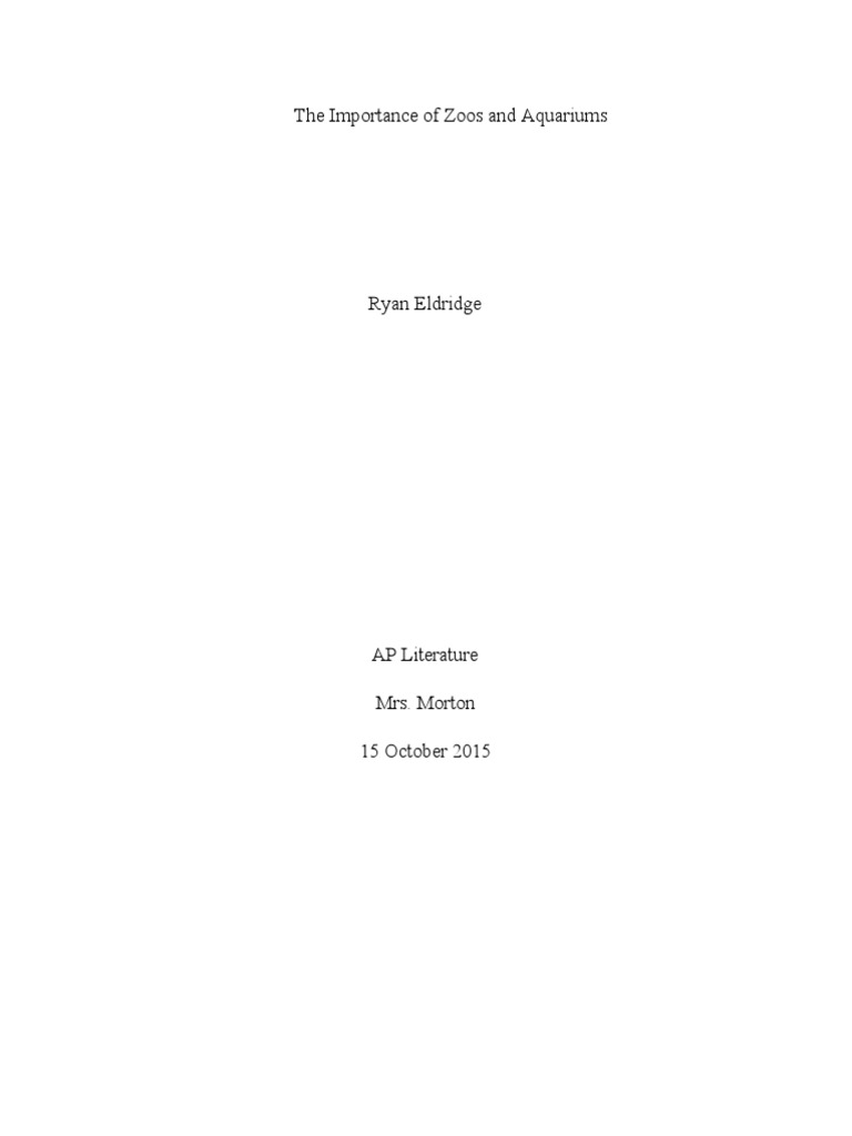 The Importance of Zoos | PDF | Zoo | Endangered Species