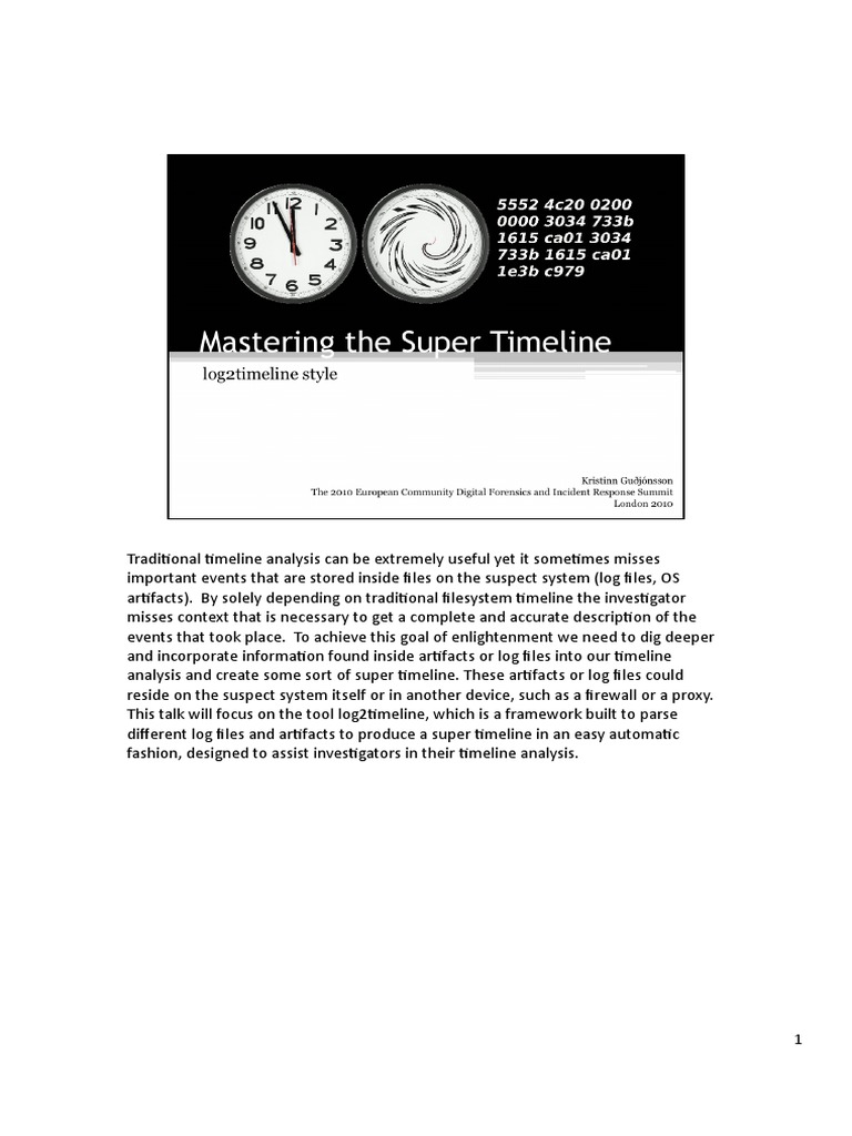Mastering The Super Timeline Log2timeline Style | PDF | Zip (File Format) | Perl