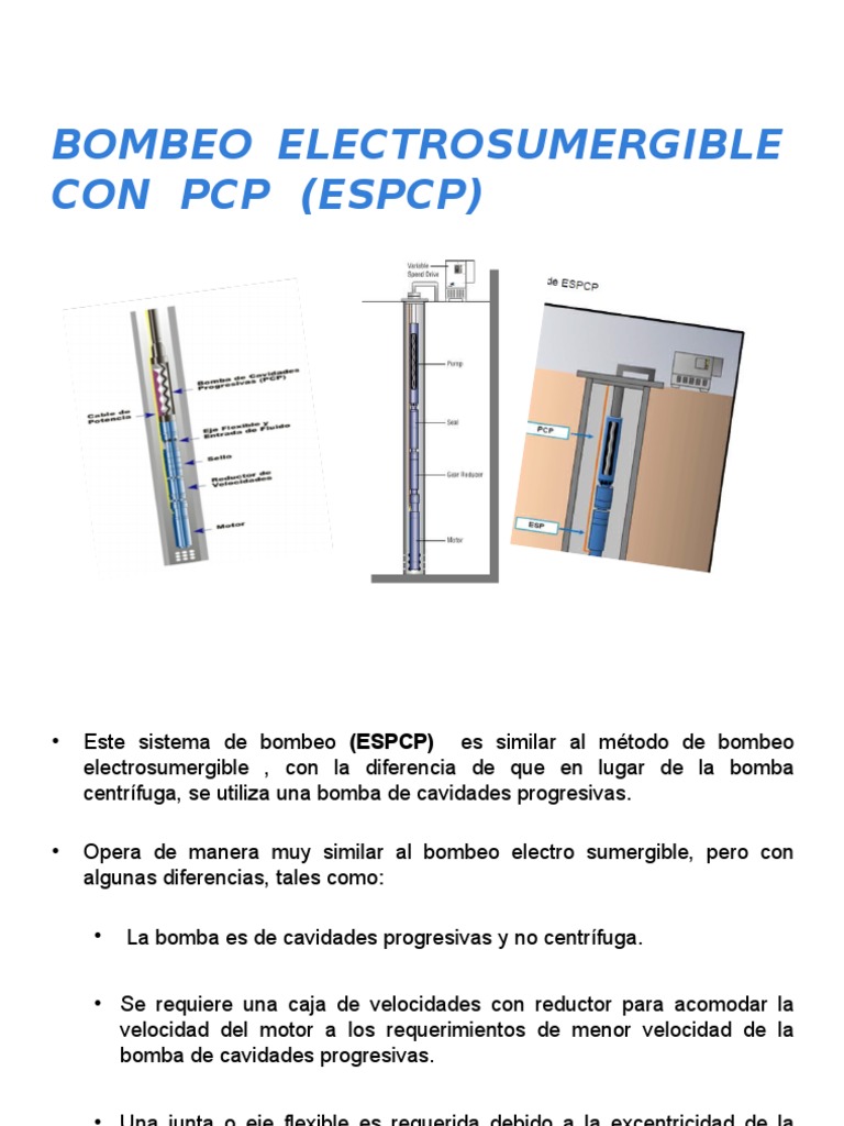 Bombeo Electrosumergible Con Pcp (Espcp) | Bomba | Transmisión (Mecánica)