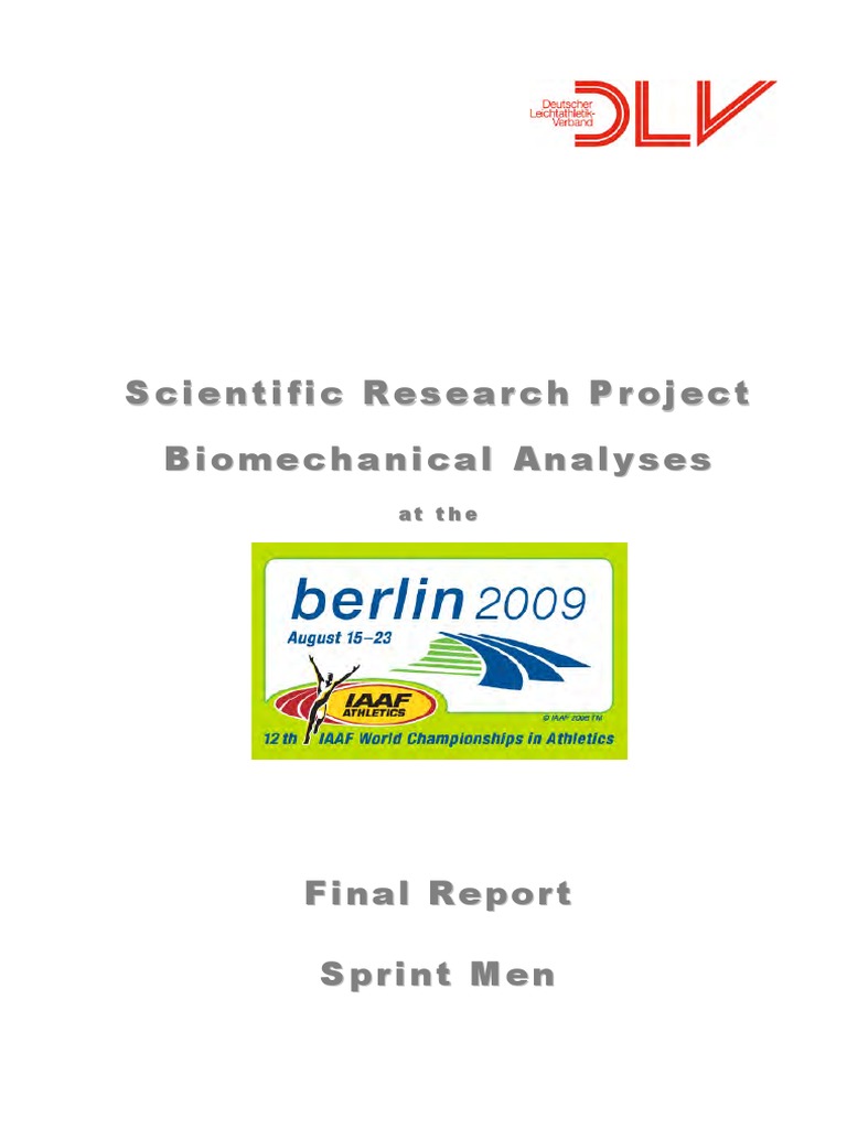 1 Biomechanics Report WC Berlin 2009 Sprint | PDF | Technology ...