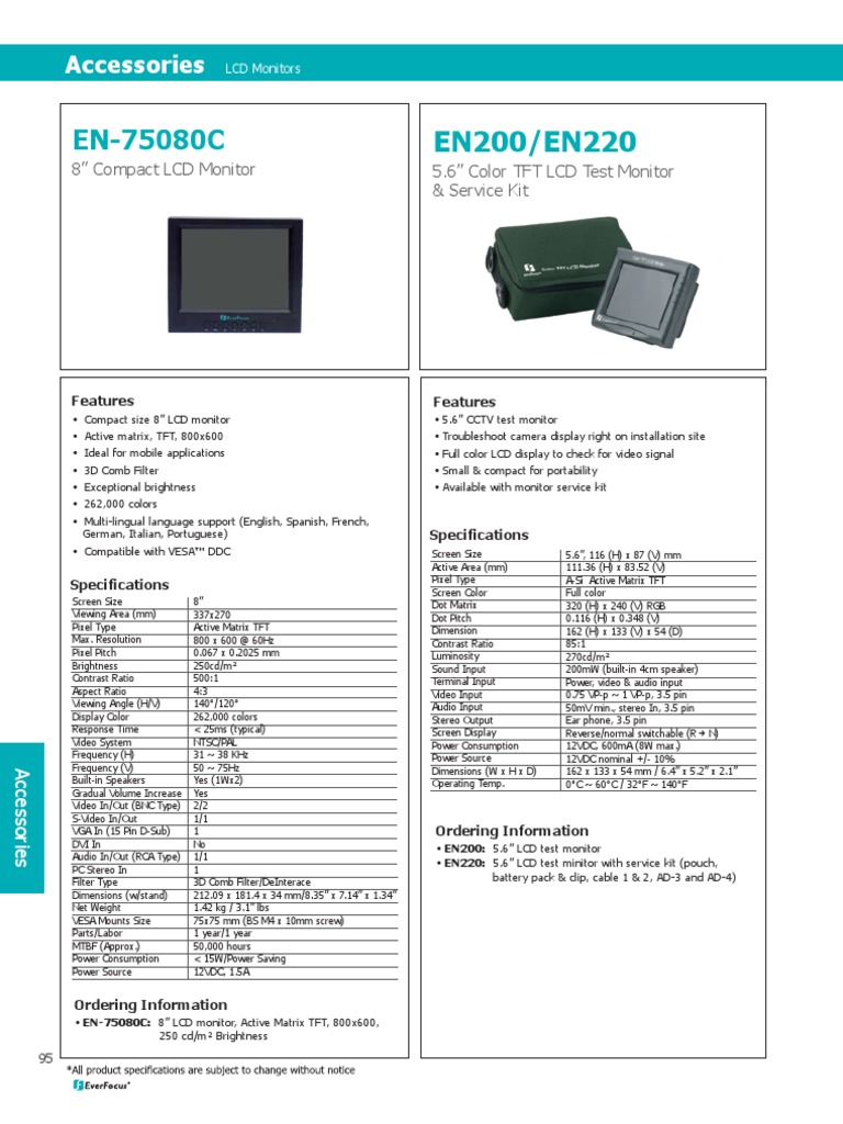 EN200/EN220 BA-WB5 BA-WB30: Accessories Accessories | PDF | Computer ...