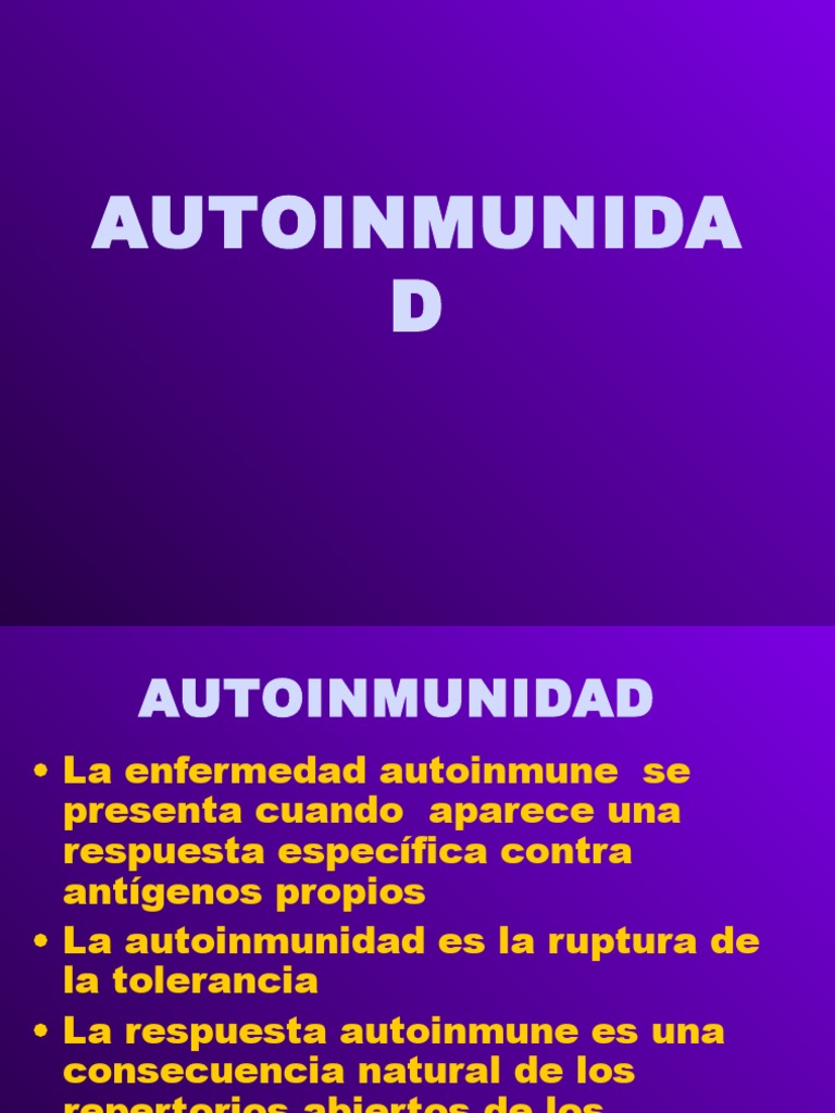 10 Autoinmunidad.ppt | Enfermedad autoinmune | Antígeno leucocitario humano