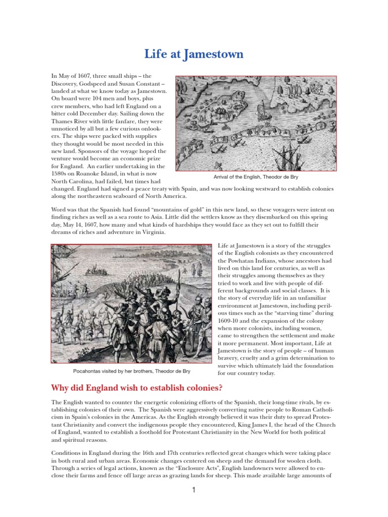 Life at Jamestown | Jamestown, Virginia | Native Americans In The ...