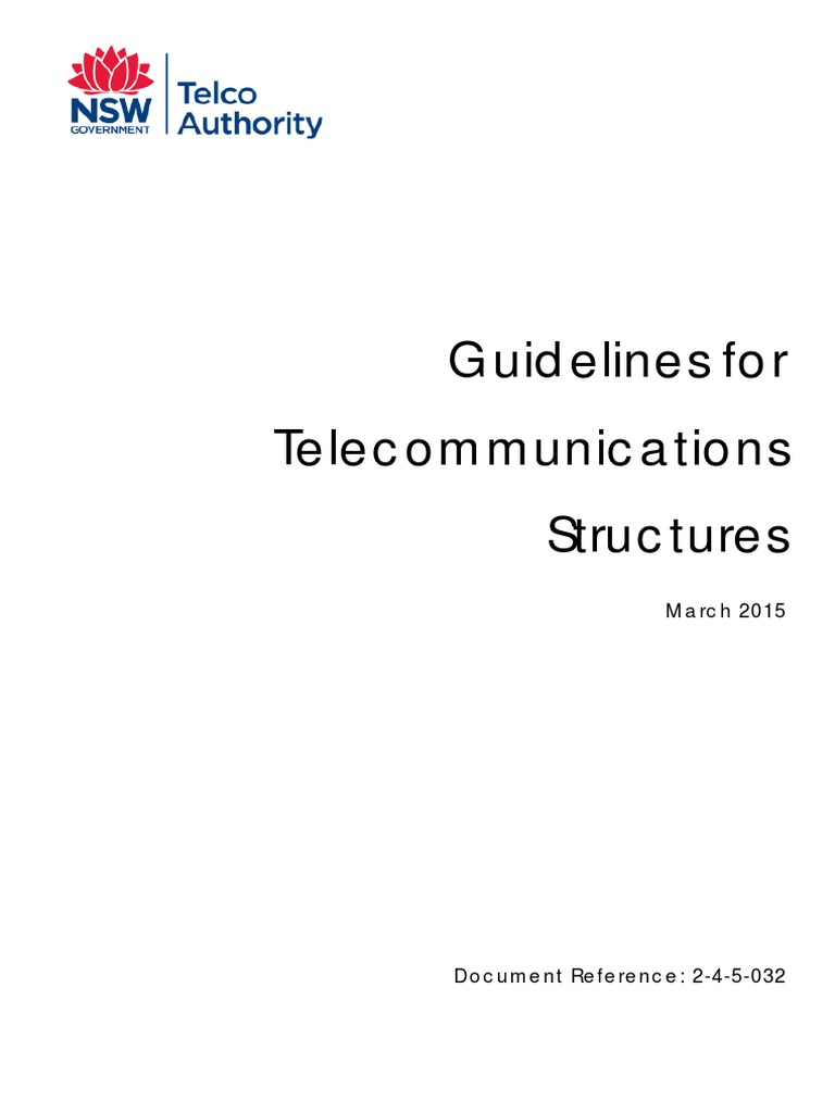 Guidelines For Telecommunications Structures v1.0 - NSW Government ...