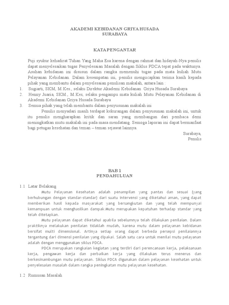 PDCA Materi Kasus ANC | PDF