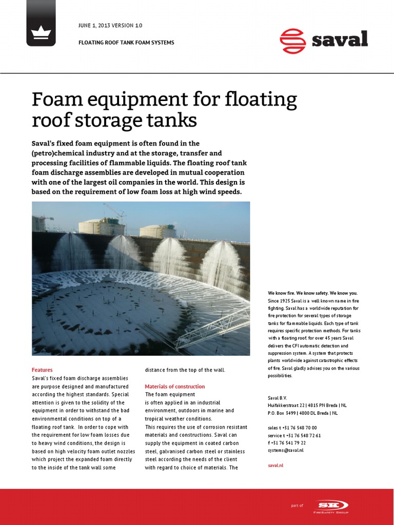 Foam Floating Roof Tank Systems | PDF | Manmade Materials | Chemistry