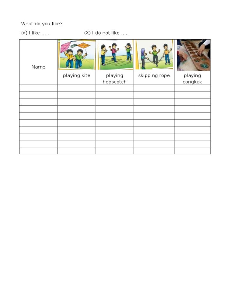 Preferences in Play Activities | PDF