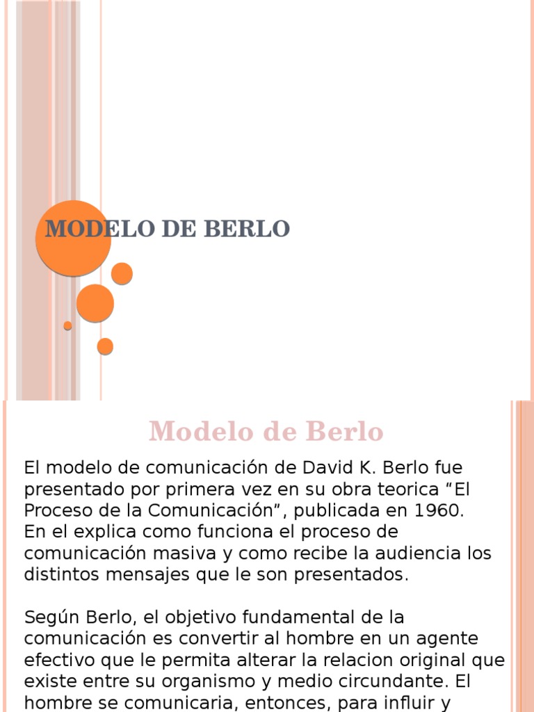Modelo de Berlo | PDF