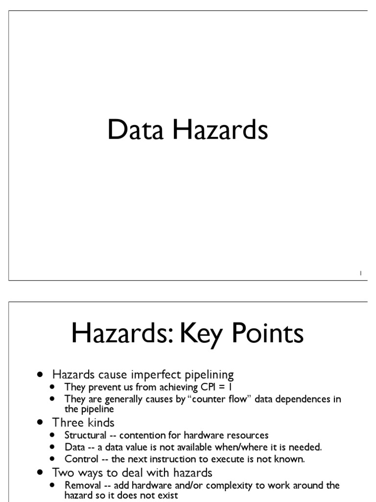 Data Hazards | PDF | Central Processing Unit | Computer Engineering