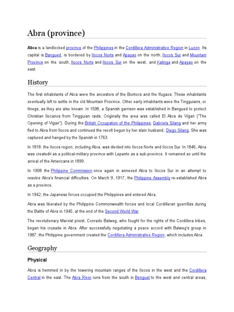 Abra | PDF | Agriculture
