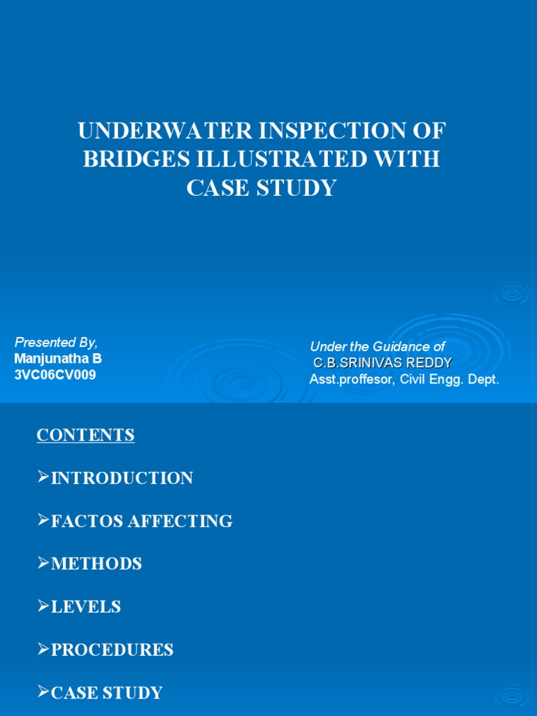 Underwater Inspection of Bridges Illustrated With Case Study | PDF ...
