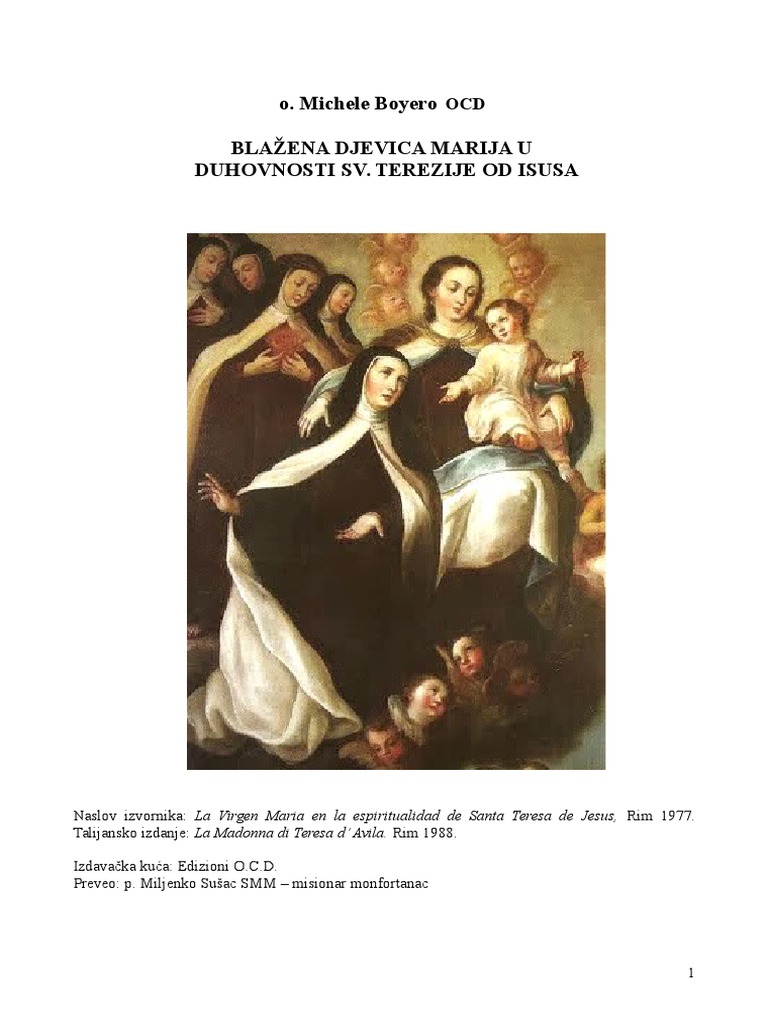 Bla Ena Djevica Marija U Duhovnosti Svete Terezije3 PDF | PDF