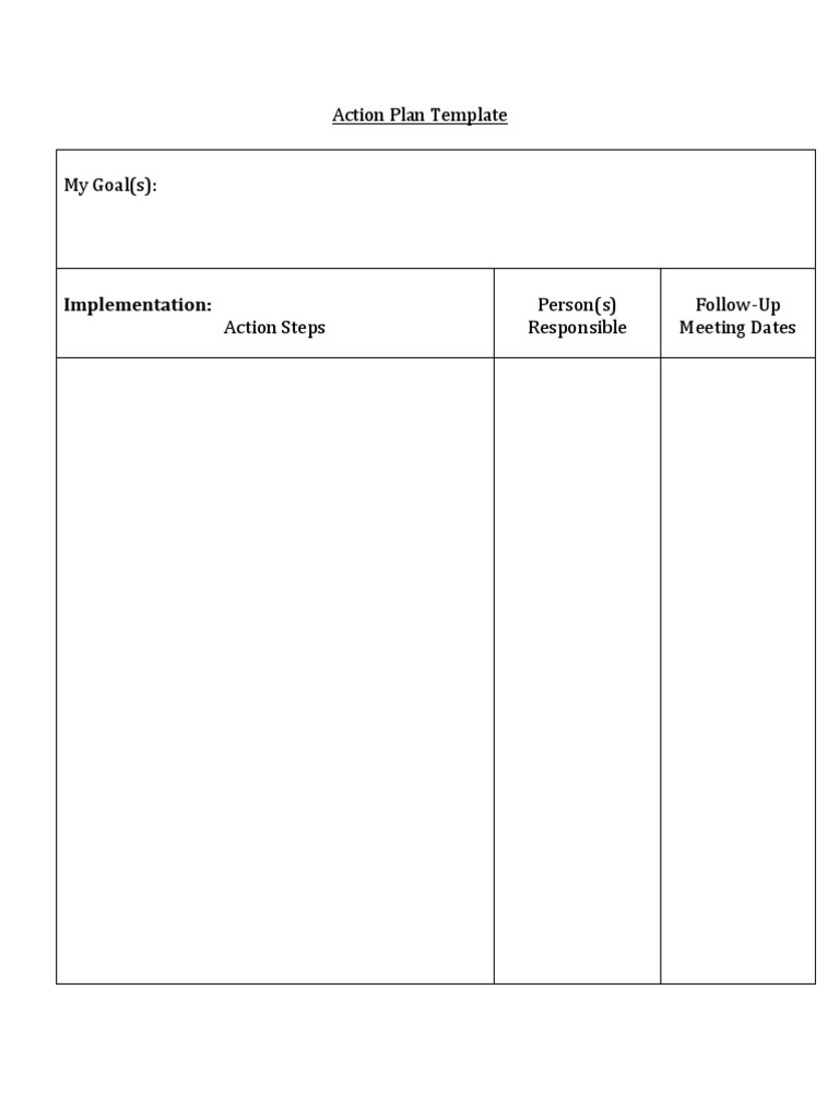 Action Plan Template | PDF