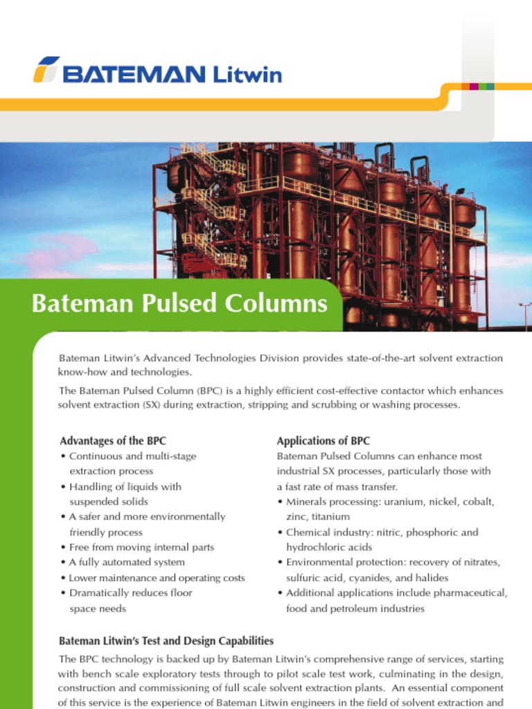 Bateman Pulsed Column | Chemistry | Chemical Substances