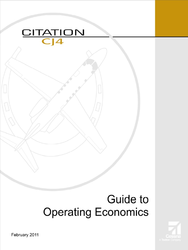 Citation CJ4 - Operating Economics Guide | PDF | United States Dollar ...
