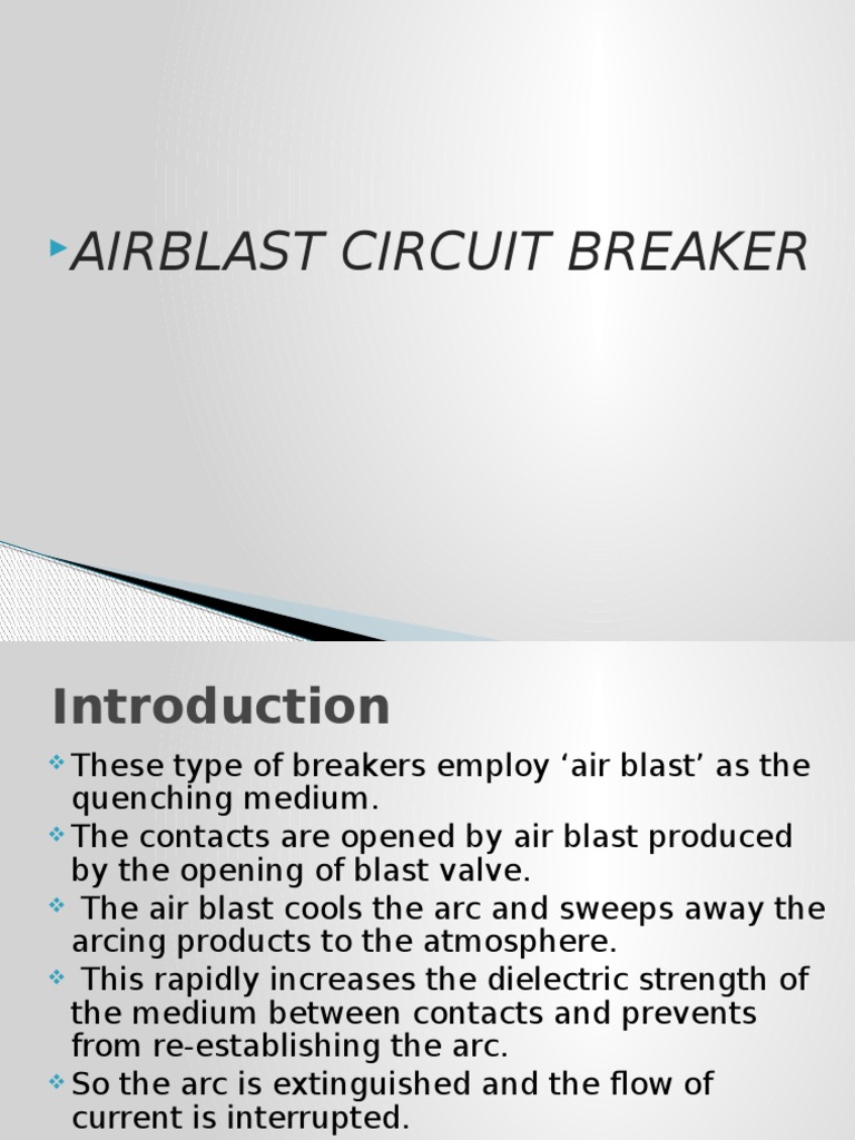 Air Blast Circuit Breaker 1 | PDF | Electric Arc | Switch