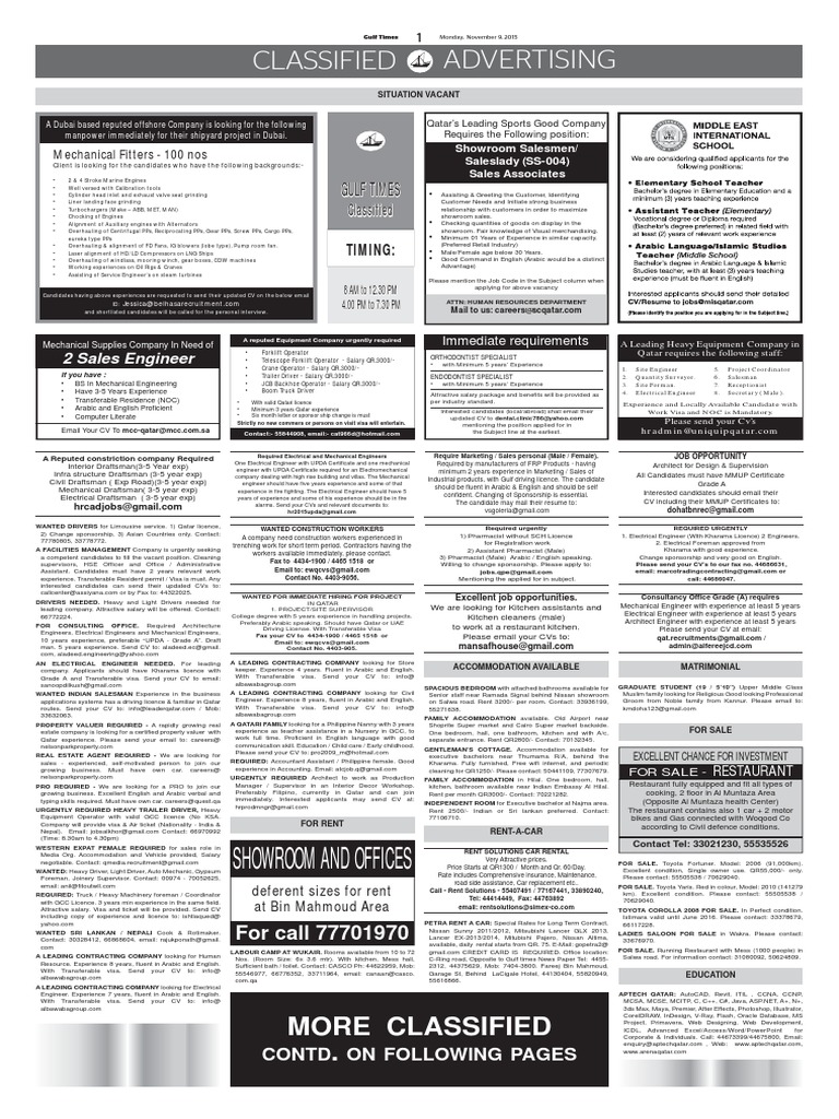 Classified 2015 11 09 000000 | PDF | Qatar | Technical Drawing