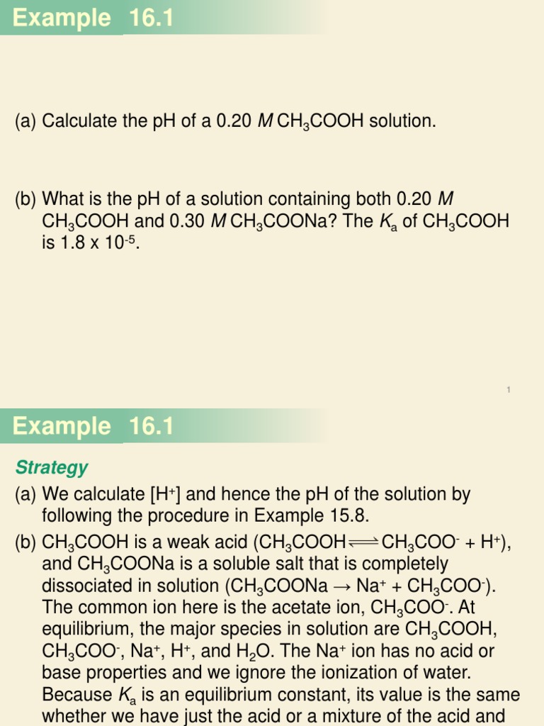 7-Sample Problems - Acid-Base Equilibria | PDF | Buffer Solution | Acid