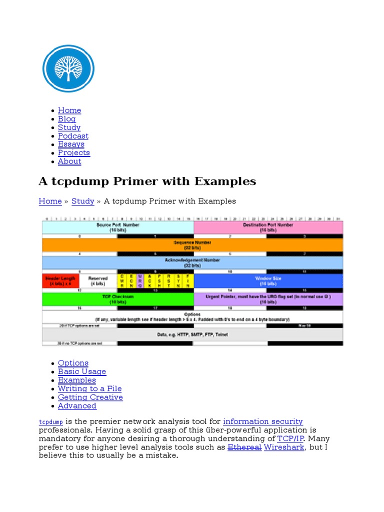 Tcpdump Primer With Examples | PDF | Transmission Control Protocol ...