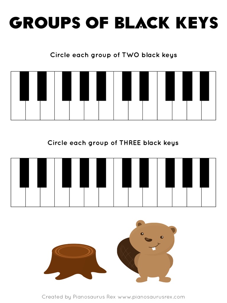 Circle Each Group of TWO Black Keys | PDF