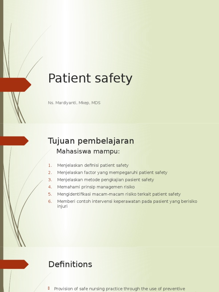 Patient Safety | PDF | Patient Safety | Patient