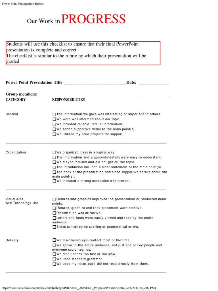PowerPoint Presentation Evaluation Rubric | PDF | Microsoft Power Point ...