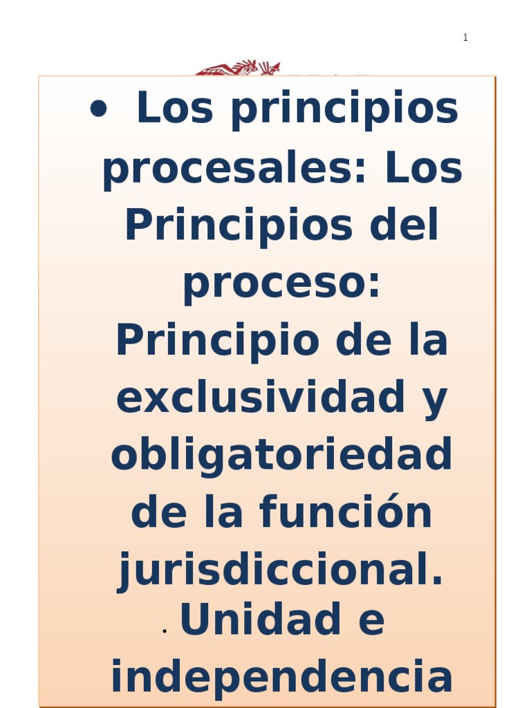 Principios Procesales | PDF | Ley procesal | Jurisdicción
