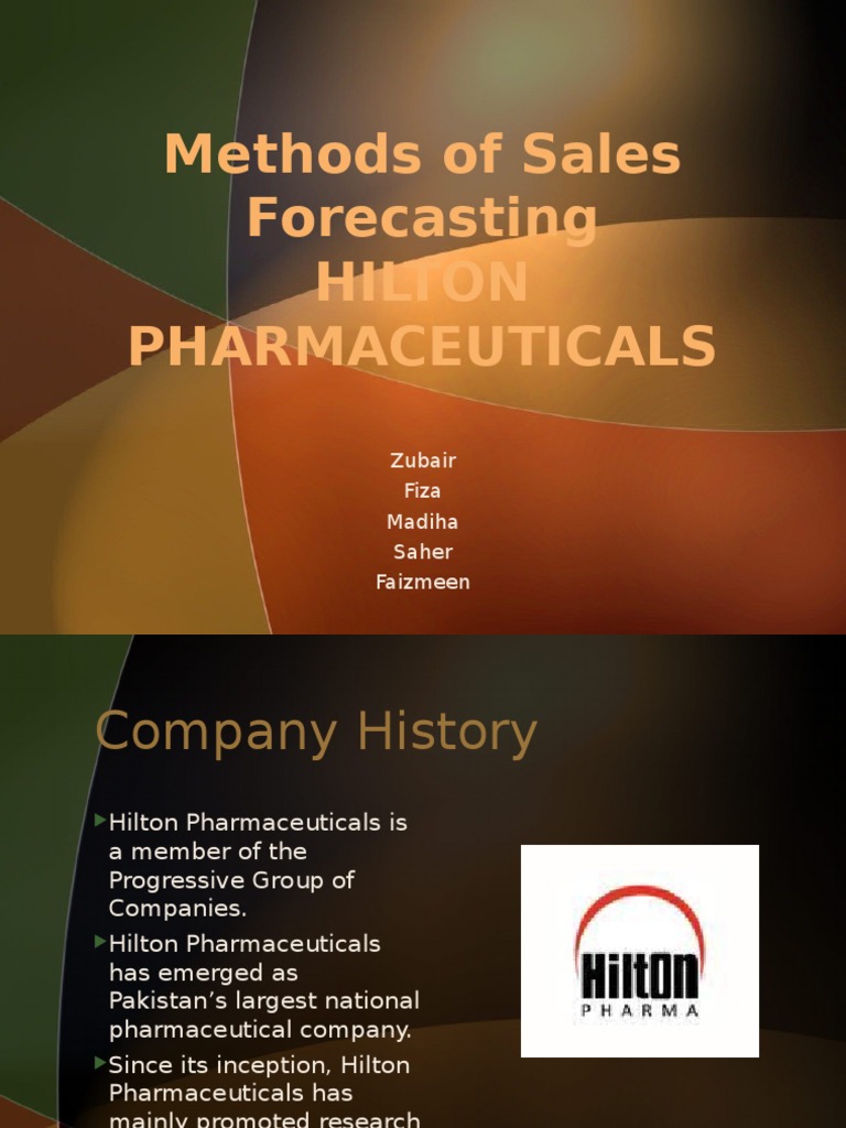 Methods of Sales Forecasting HILTON PHARMACEUTICALS | PDF ...