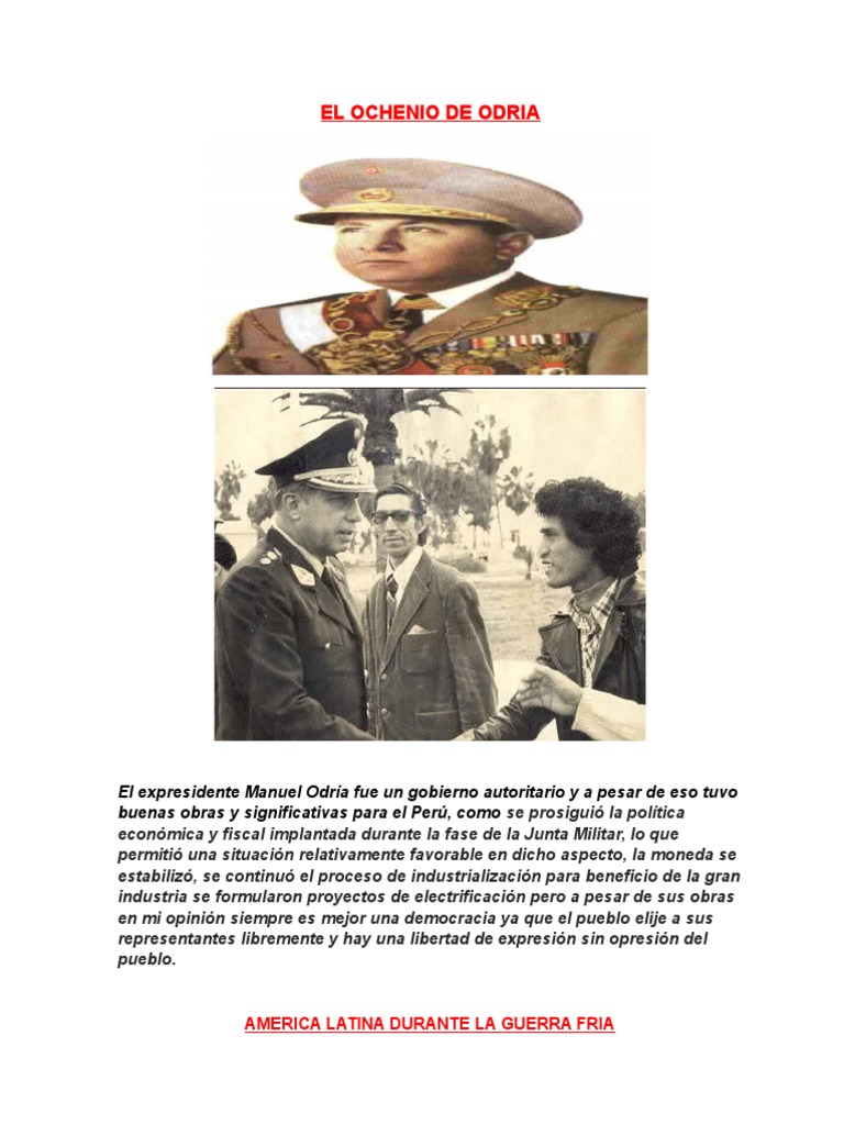 El Ochenio de Odria Completo | PDF | Guerra Fría | Perú