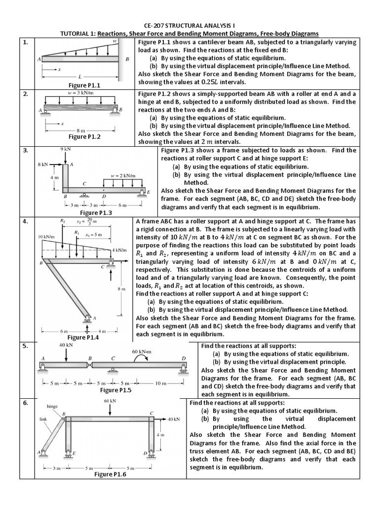 Structural Analysis Problems For Practice | PDF | Bending | Truss