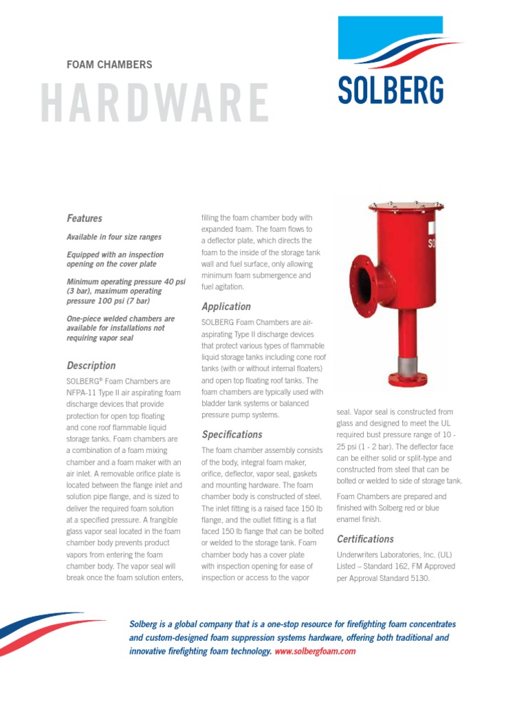 Foam Chambers F 2011010 2 | PDF | Foam | Pipe (Fluid Conveyance)