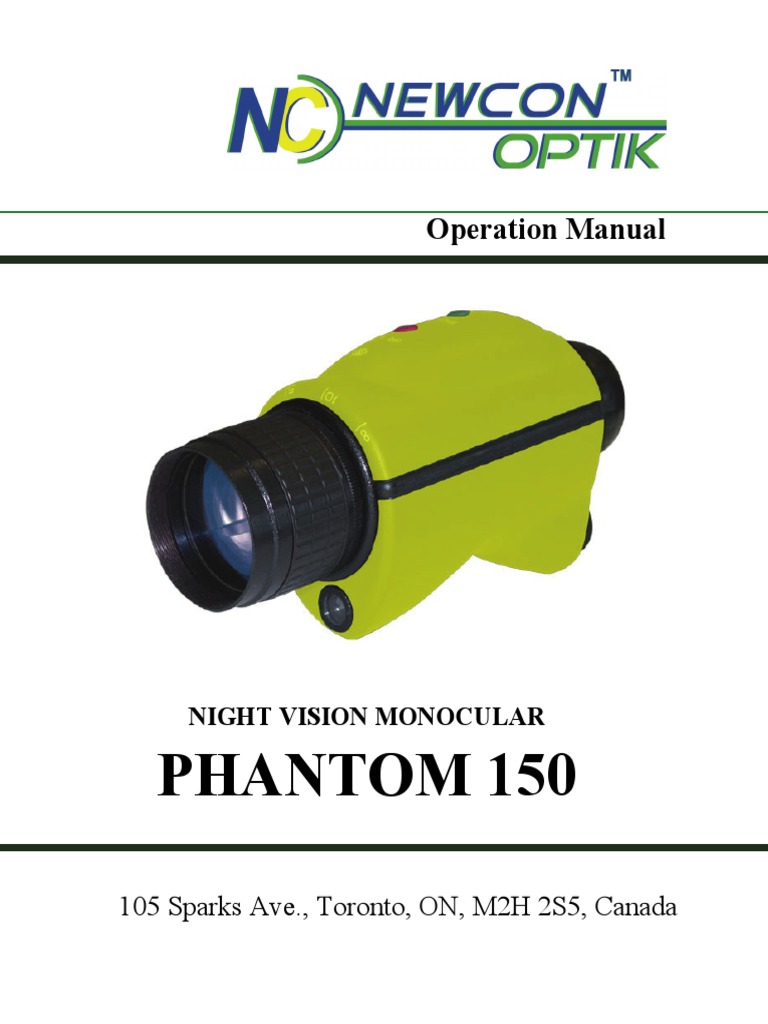 Phantom 150: Operation Manual | PDF | Camera | Camera Lens